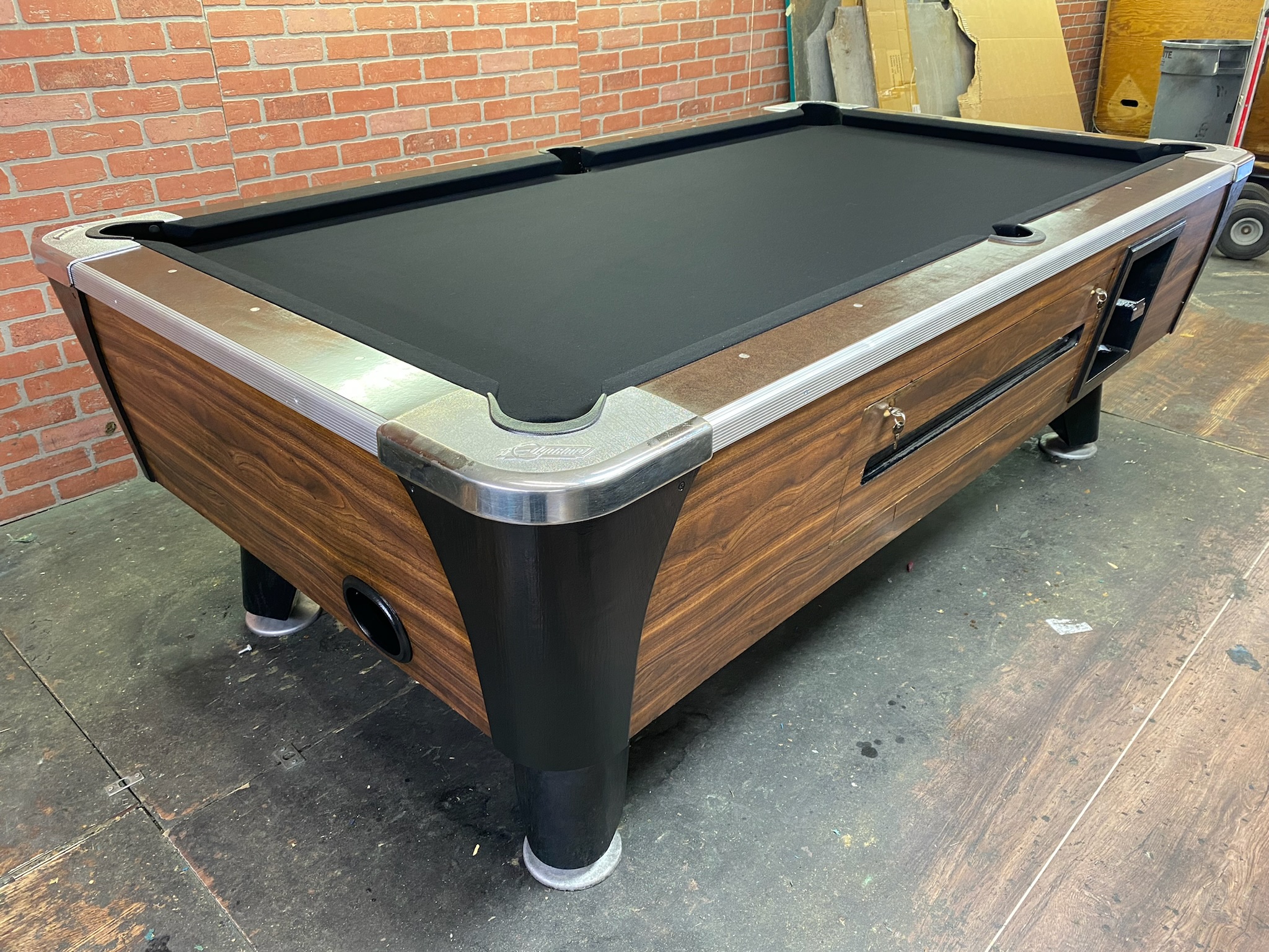 7 Dynamo Walnut Used Coin Operated Bar Pool Tables